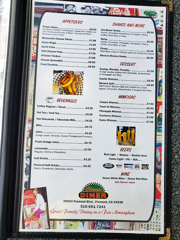 This menu isn't just a list of food&mdash;it's a roadmap to happiness. From shakes to mimosas, they've thought of everything your appetite desires.