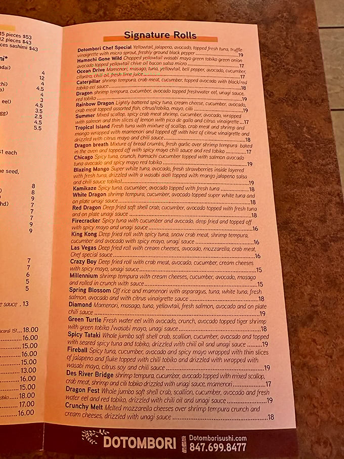 The menu reads like a love letter to both traditional Japanese cuisine and creative fusion. Decision paralysis has never been so delicious.