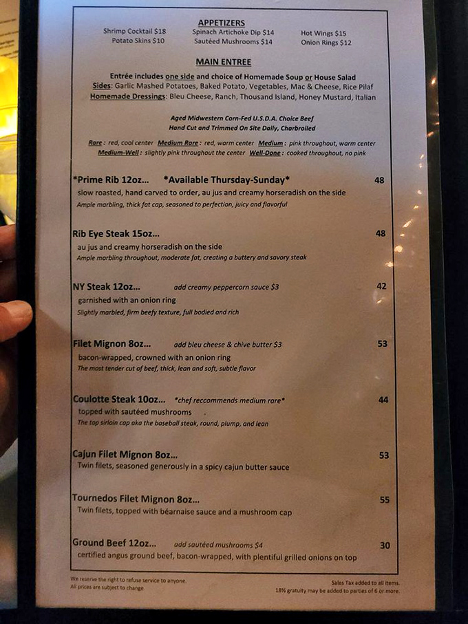 Reading this menu is like getting a love letter from beef &ndash; detailed descriptions that make your mouth water before the first bite.