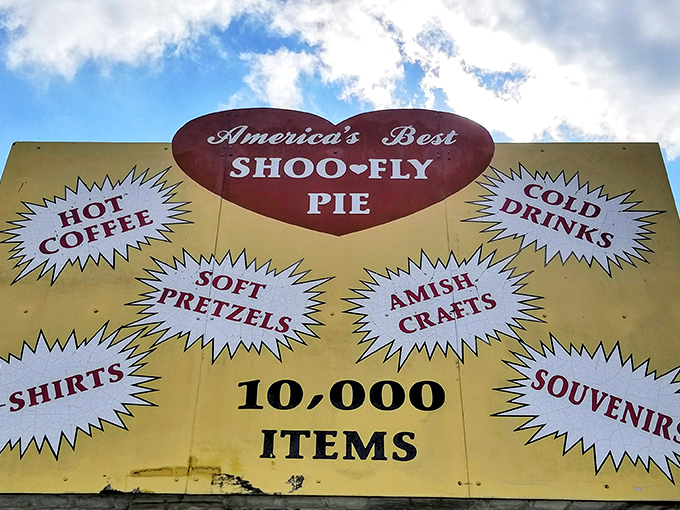 "America's Best Shoo-Fly Pie" isn't just a bold claim—it's a promise that's kept thousands of road-trippers coming back for generations.
