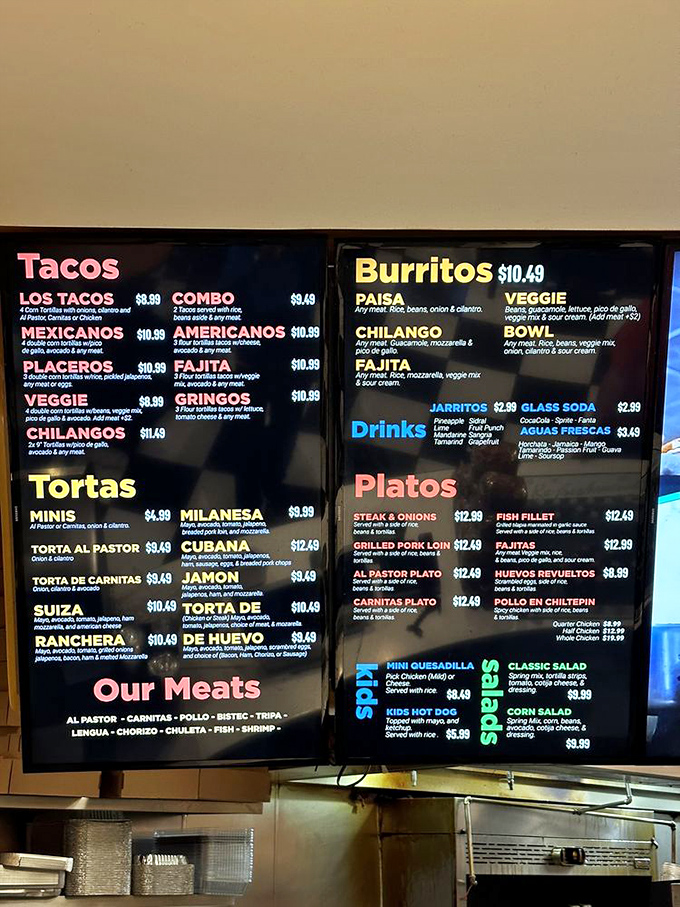 A menu board that doesn't just list food&mdash;it presents life choices. Each option more tempting than the last, like a delicious Choose Your Own Adventure.