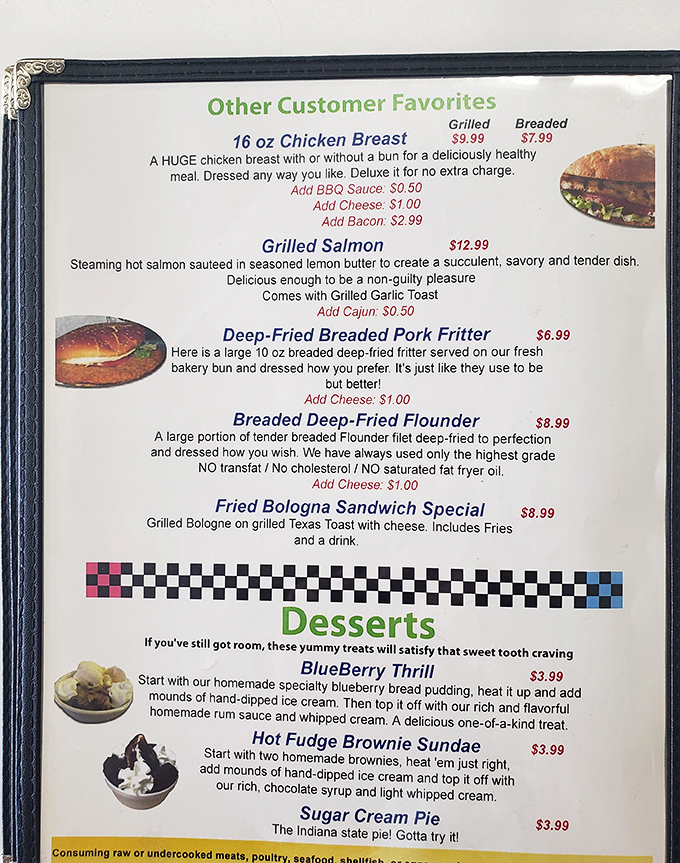 The menu reads like a love letter to comfort food. That fried bologna sandwich special? Your childhood just got an impressive upgrade.