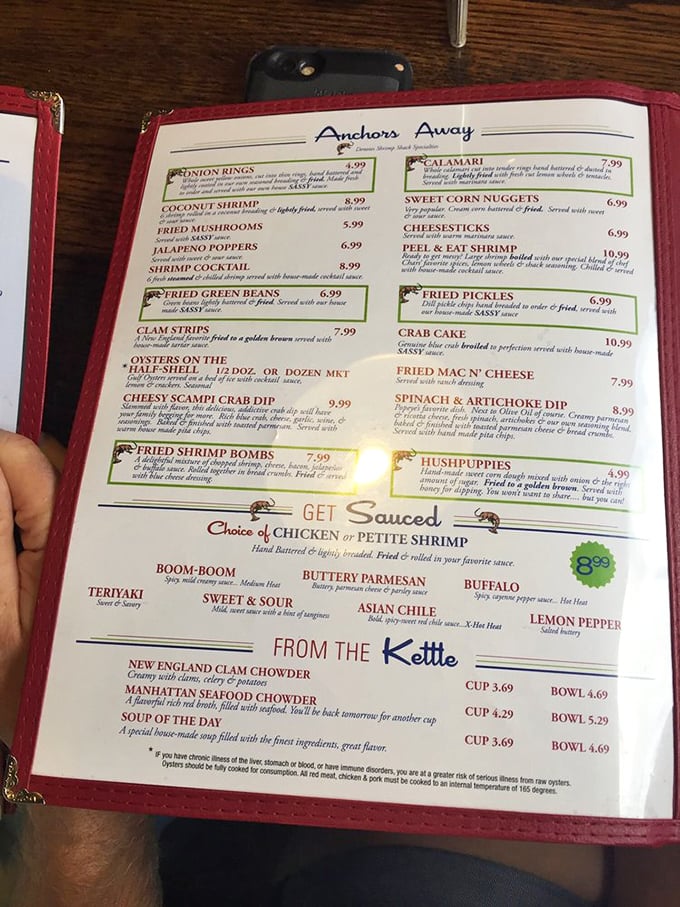 This menu reads like a love letter to seafood lovers. Each description promises a flavor adventure worth embarking on, especially those coconut shrimp.