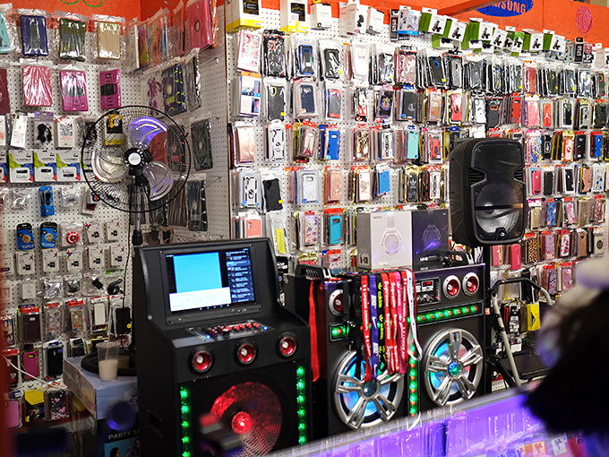 Gadget heaven awaits the tech-obsessed, with enough phone accessories to outfit every device from here to next Tuesday&mdash;plus speakers that could wake the neighbors.