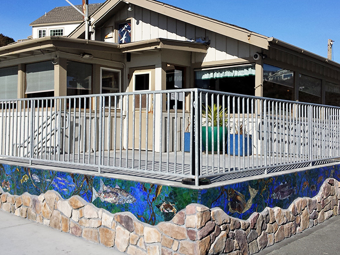 That colorful marine mural isn't just decoration &ndash; it's a preview of what might end up on your plate at this seaside eatery.