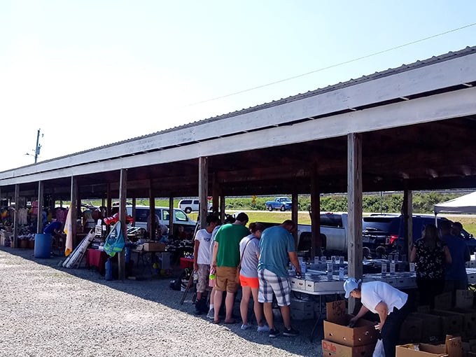 The dance of the deal unfolds under open-air pavilions, where shoppers and vendors perform the time-honored ritual of discovery.