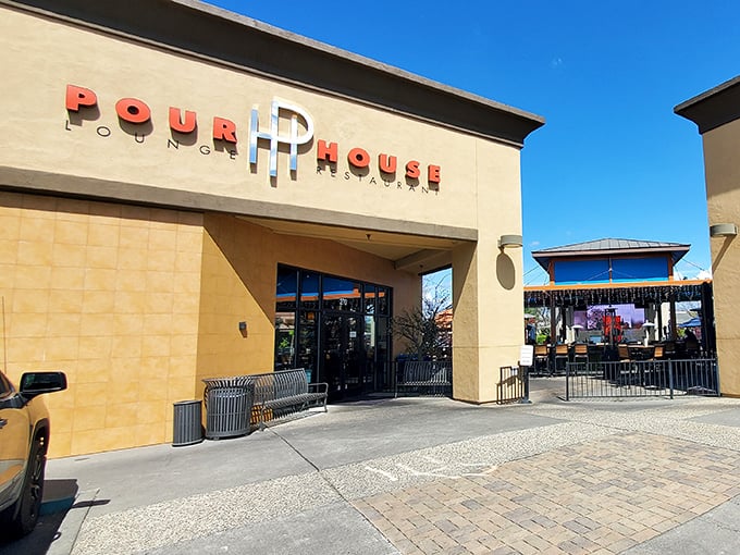 The Pour House Restaurant offers both indoor comfort and outdoor patio seating &ndash; a perfect spot to sample local wines after exploring downtown.