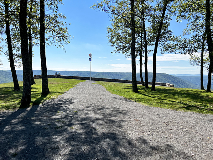 The path to perspective. Standing here makes your inbox full of "urgent" emails seem hilariously insignificant against nature's grand canvas.