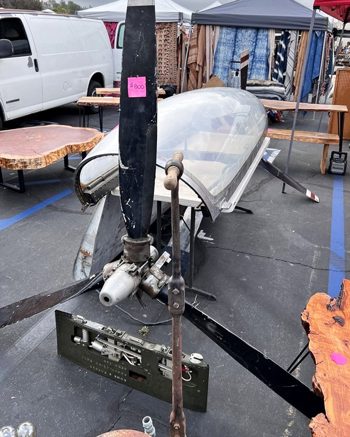 One person's airplane parts are another's industrial chic coffee table. This vendor clearly understands that everything old becomes new again&mdash;eventually.