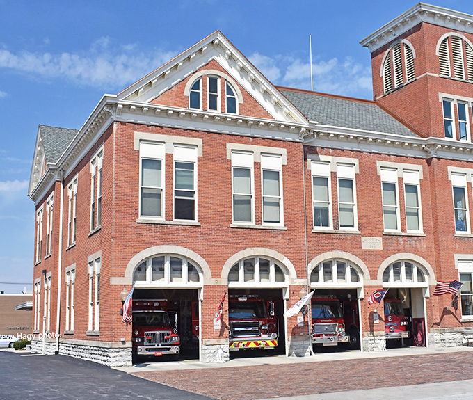 This isn't just a fire station&mdash;it's architectural eye candy with a purpose. Those arched doorways have been framing heroism since horses pulled the water wagons.