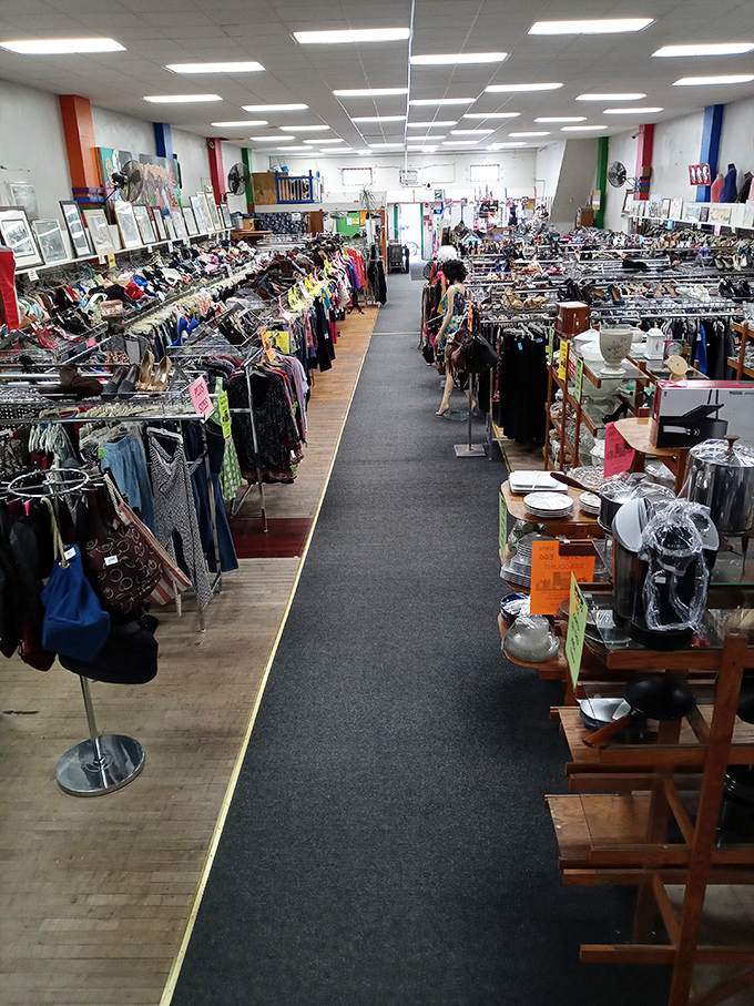 A textile forest stretches before you&mdash;rack after rack of possibilities where fashion finds new life and wallets breathe sighs of relief.