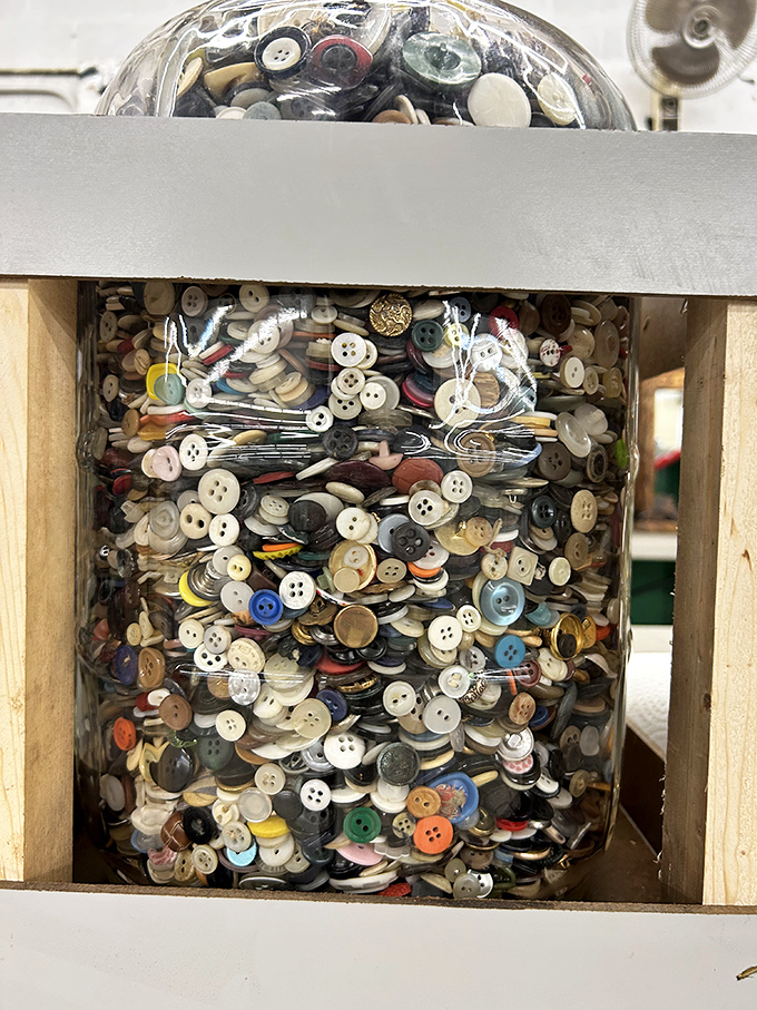 A button collector's dream – thousands of tiny fashion time capsules waiting to find new purpose on your craft project or vintage coat.