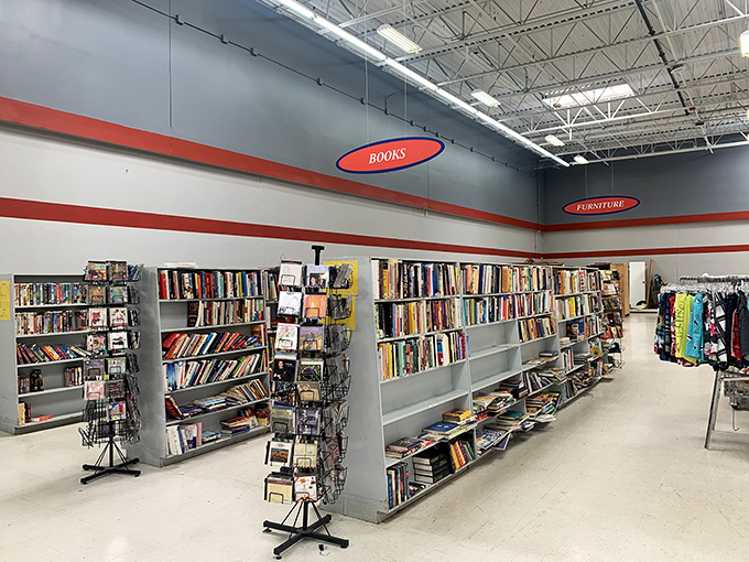 The book section rivals small-town libraries, offering literary adventures from dog-eared classics to last year's bestsellers for less than a fancy coffee.