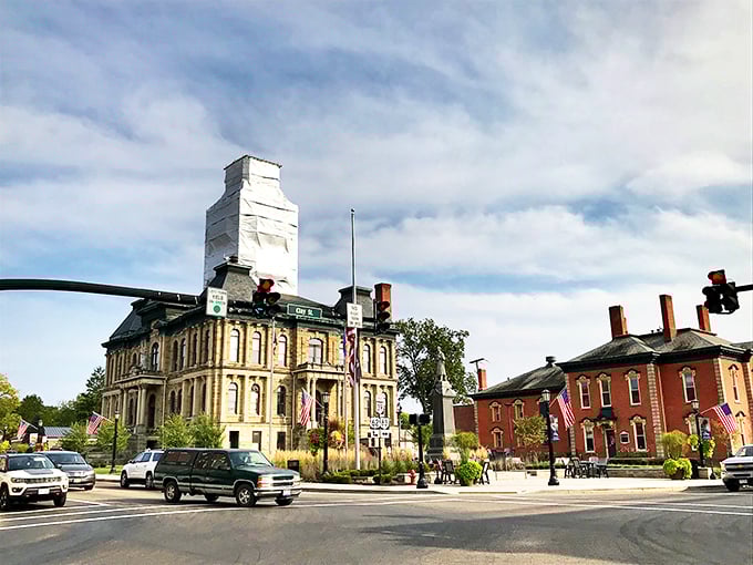 Downtown Millersburg's courthouse stands sentinel over streets that have witnessed centuries of community life, its weathered stone telling stories no smartphone ever could.