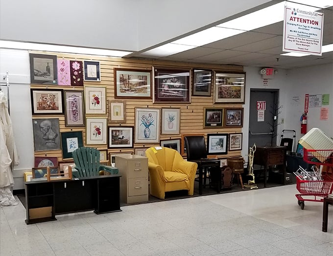 A gallery wall that rivals MoMA, but with prices that won't require a second mortgage. That yellow chair is calling my name!