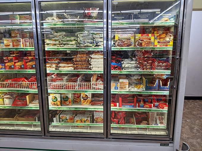 Frozen food nirvana! Who knew a dollar could buy so many microwavable dreams? The modern equivalent of "having your cake and heating it too."