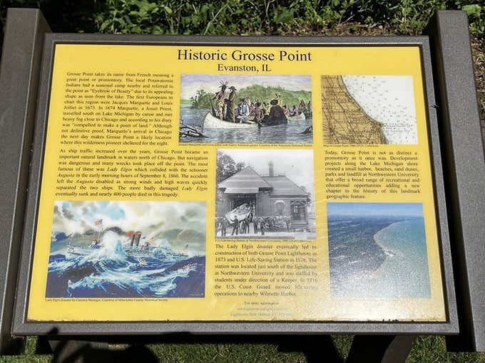 History buffs, rejoice! This information board reveals the dramatic backstory of shipwrecks and maritime disasters that led to this lighthouse's construction.