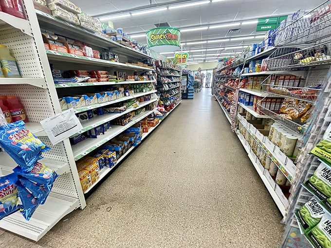 The snack aisle&mdash;where off-brand delights and name-brand knockoffs create a culinary United Nations of munchies.