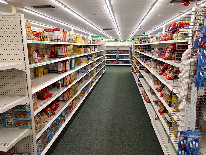 Food aisles so neatly organized they'd make Marie Kondo weep with joy. Every package sparks budget-friendly joy!