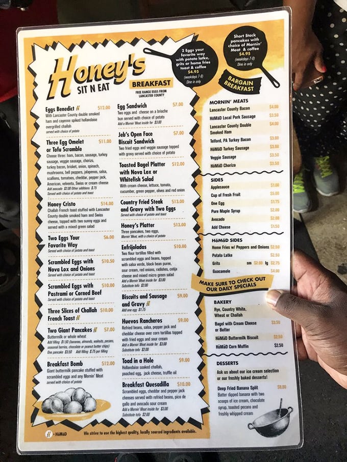 A menu that reads like a love letter to breakfast. The real challenge isn't choosing what to eat, but how to come back often enough to try everything.