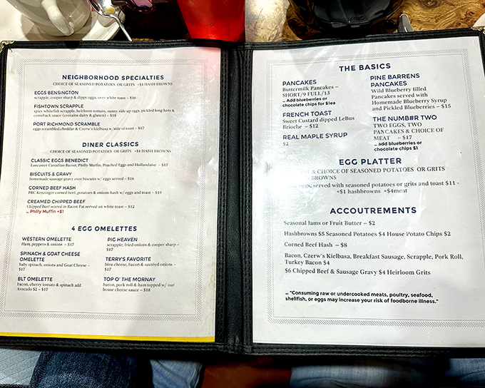 A menu that doesn't need a translator. These neighborhood specialties speak the universal language of "you're about to be very, very happy."