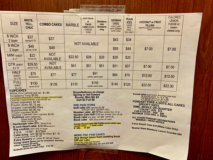 The menu board at Resch's isn't just a list&mdash;it's a roadmap to happiness with destinations like German chocolate cake and coconut cream delights.