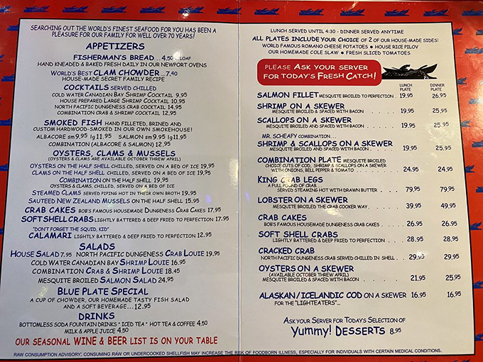 A menu that reads like seafood poetry &ndash; straightforward classics without flowery descriptions. The paper might be simple, but what arrives on your plate is anything but.