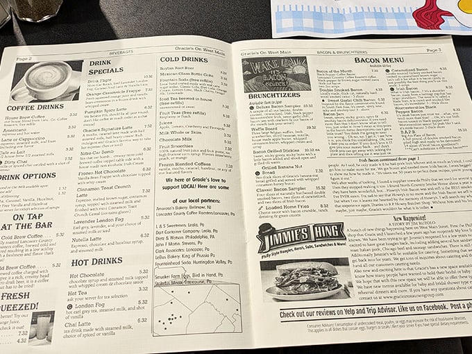 A dedicated bacon menu? This isn't just breakfast&mdash;it's a love letter to morning cuisine written in maple-glazed glory.