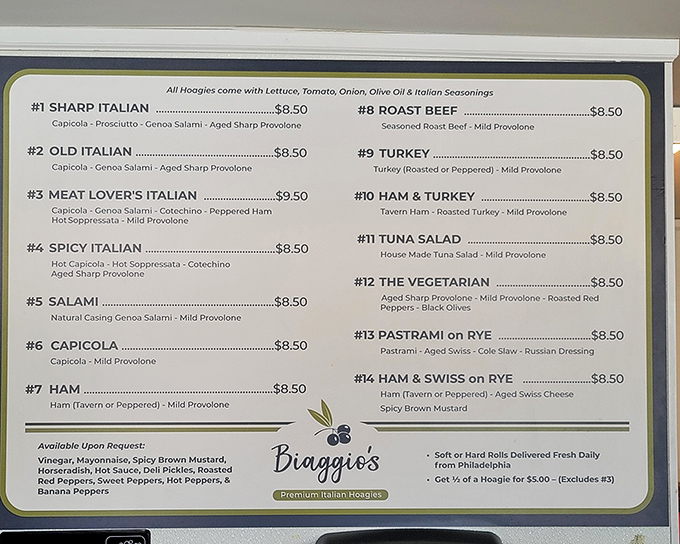 The menu board&mdash;a roadmap to happiness. Fourteen paths to satisfaction, each one more tempting than the last. Choose wisely, my friends.