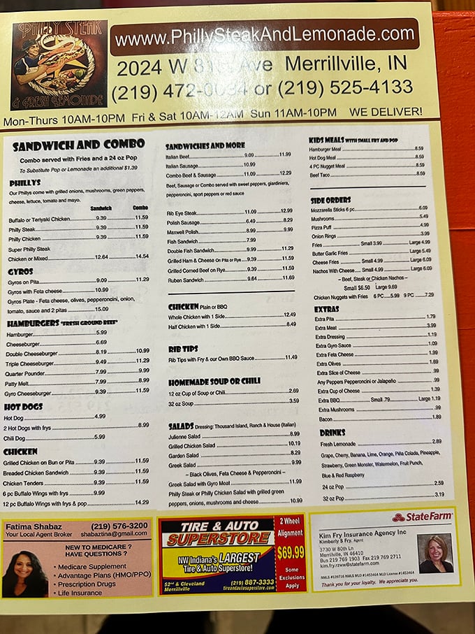 This menu isn't just a list of options&mdash;it's a roadmap to happiness with prices that won't make your wallet cry for mercy.