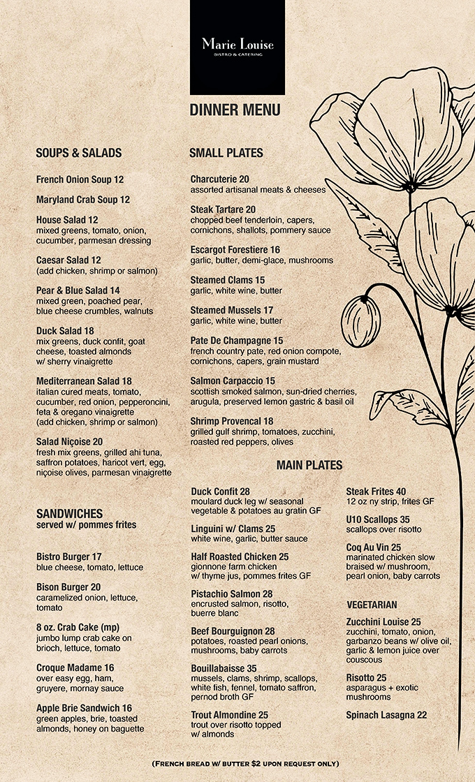 Reading this menu is like planning a delicious European vacation where every destination promises a culinary revelation worth writing home about.