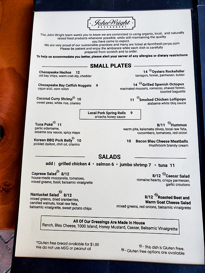 A menu that reads like a love letter to Pennsylvania's bounty, with each dish promising a culinary adventure worth taking.