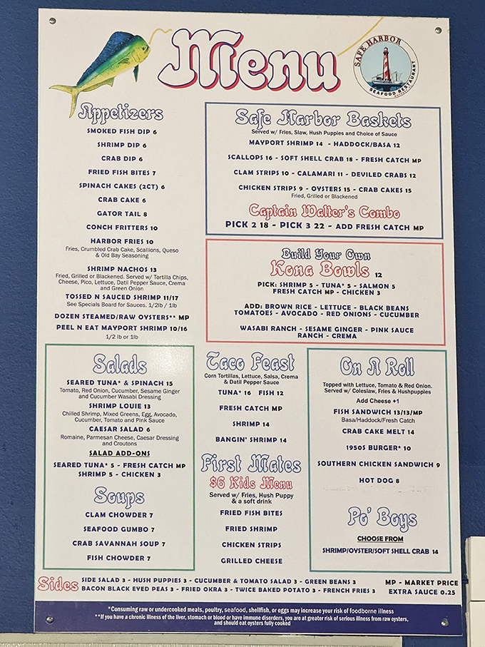 A menu that reads like a love letter to the sea. The hardest decision you'll make today is choosing just one thing.