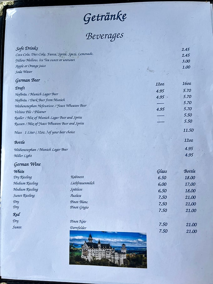 The beverage menu reads like a passport to German drinking culture. From Hofbr&auml;u to Weihenstephan, it's Bavaria in a glass without the international flight.