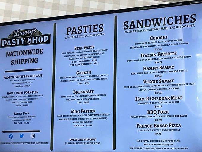 A menu board that cuts right to the chase: "Here's what we do well. Take it or leave it." Spoiler alert: you'll take it.