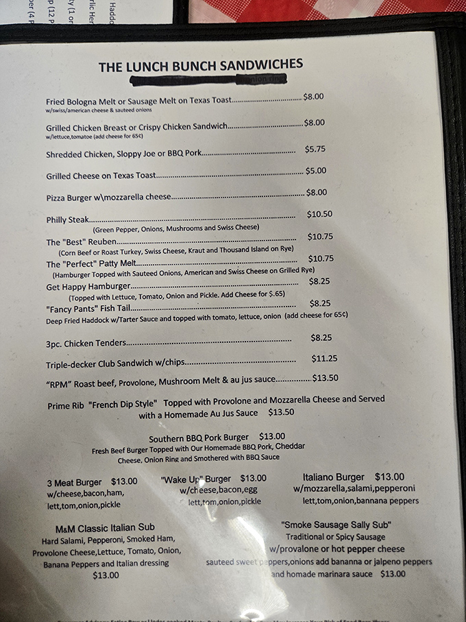 The menu reads like a love letter to American classics&mdash;each item promising the kind of satisfaction that only honest, unpretentious food can deliver.