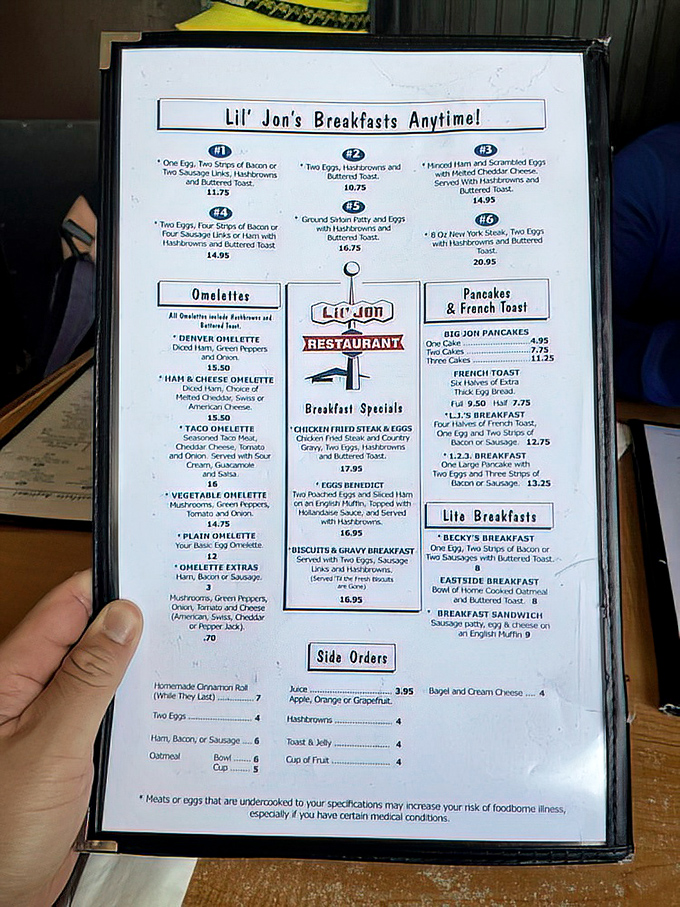 A menu that doesn't require a translator or a second mortgage. The $8 Recker's Breakfast might be the last honest deal in America.