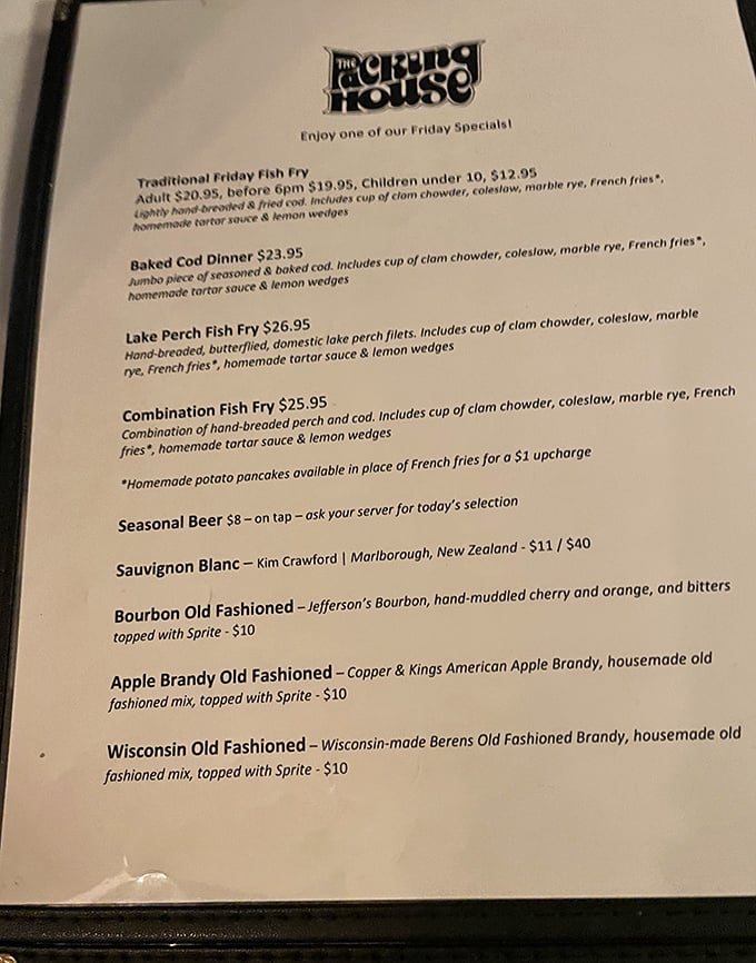 The Friday Fish Fry menu reads like poetry to Wisconsin natives&mdash;cod, perch, and those magical potato pancakes that grandma could never quite replicate.