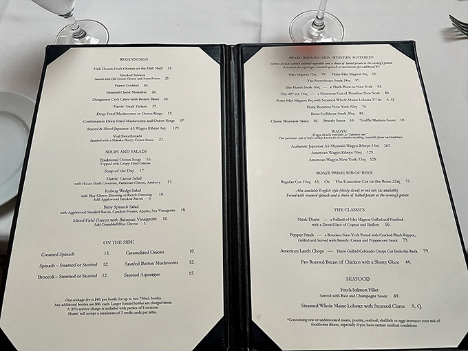 This menu reads like a love letter to carnivores, with options that would make any steak enthusiast weak in the knees.