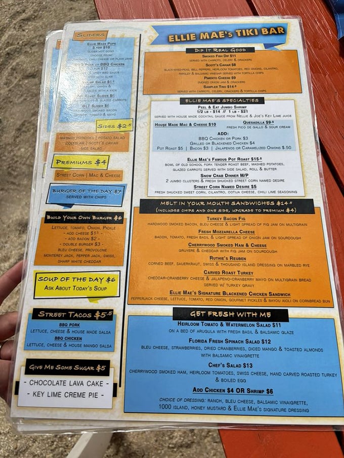 A menu that reads like a love letter to both comfort food and coastal cuisine. Decision paralysis has never been so delicious.