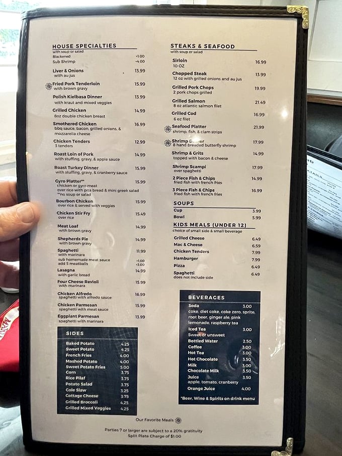 A menu that reads like a love letter to comfort food classics. Decision paralysis has never been so delicious.