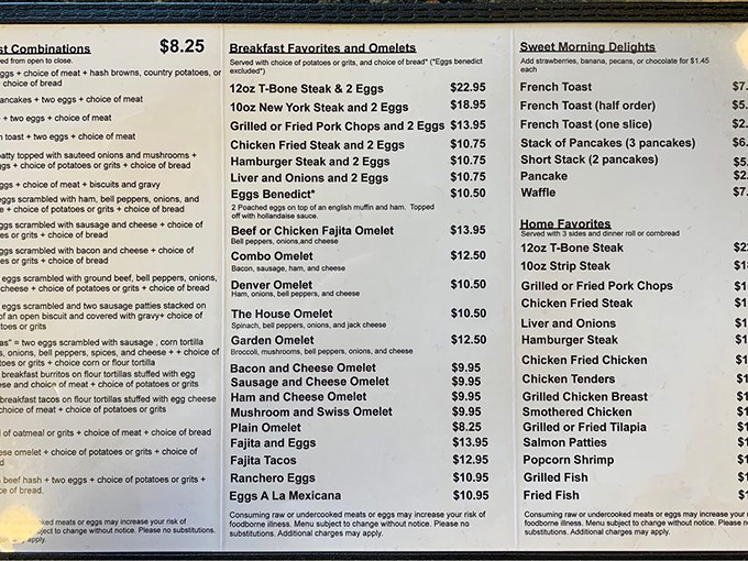 This menu isn't trying to reinvent breakfast&mdash;it's perfecting it, one affordable classic at a time.