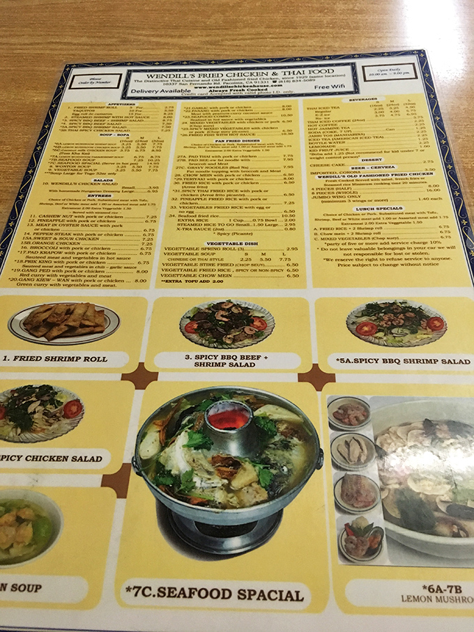 The menu reads like a delicious identity crisis&mdash;half American fried chicken classics, half authentic Thai cuisine. It's the tastiest diplomatic summit you'll ever attend.