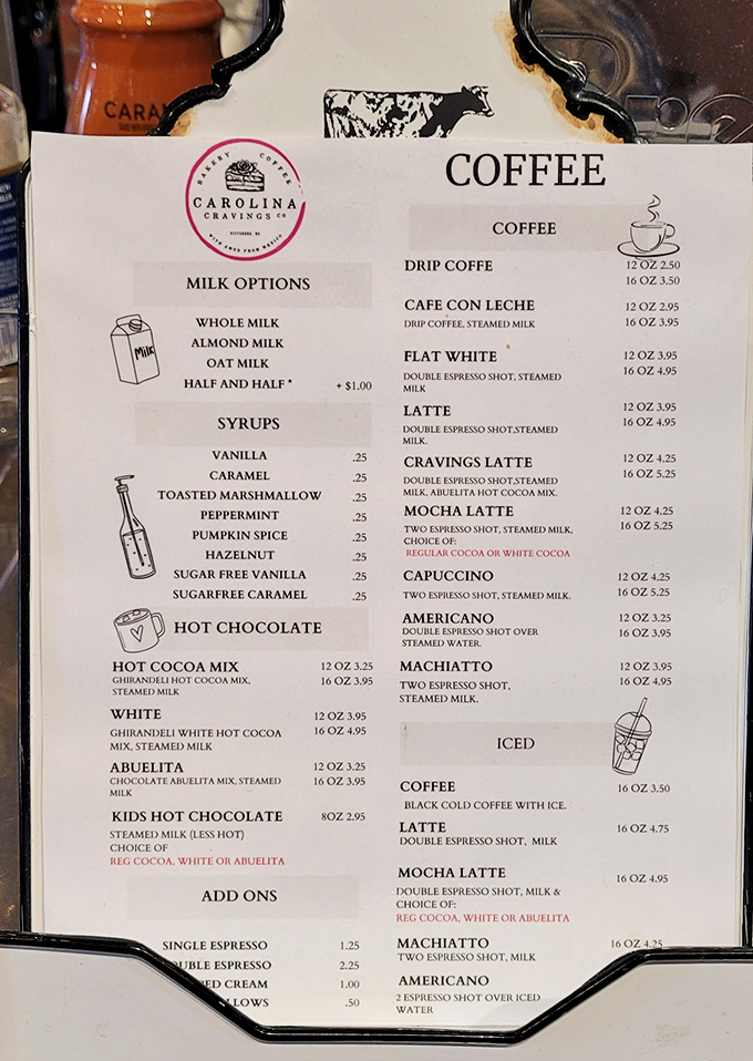 The coffee menu reads like a love letter to caffeine enthusiasts. From classic drips to fancy lattes, your perfect match awaits.