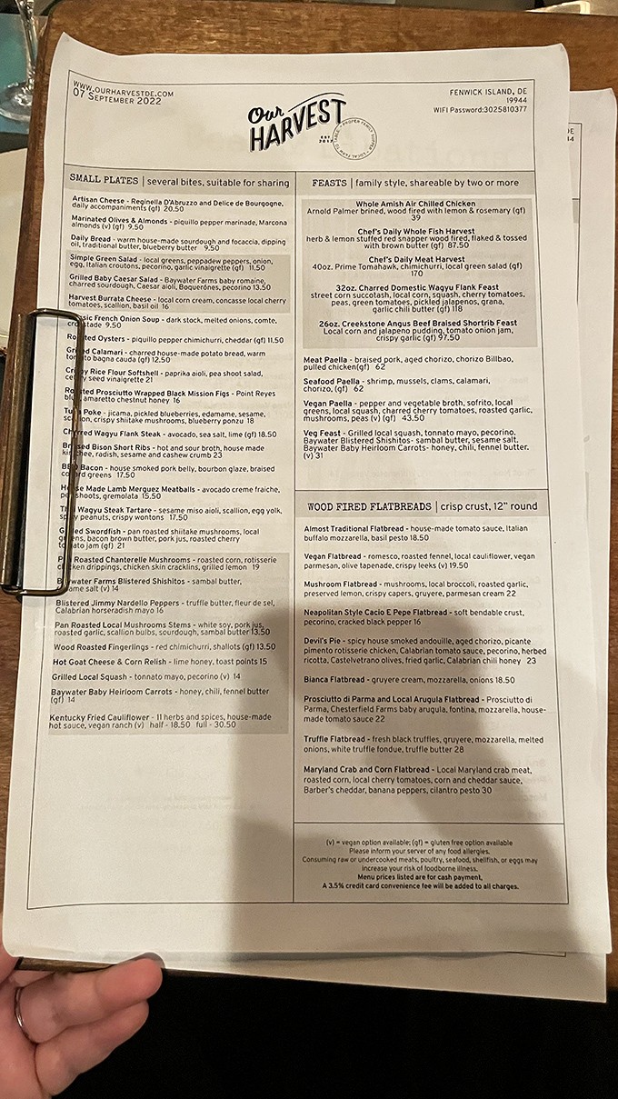 A menu that reads like a love letter to local ingredients&mdash;each dish telling its own delicious story of Delaware's bounty.