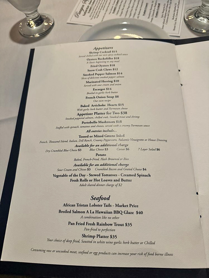 A menu that doesn't need emojis to explain itself. Classic dishes presented without pretension&mdash;the literary equivalent of Hemingway writing about dinner.