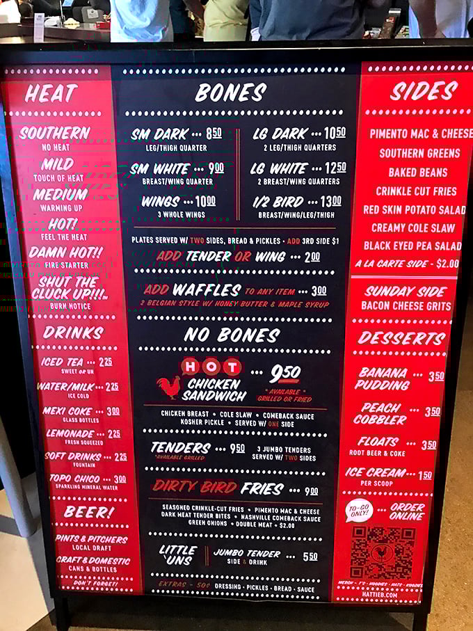 The heat scale doesn't lie&mdash;from "Southern" to "Shut the Cluck Up!!!"&mdash;choose your adventure wisely, brave chicken warriors.