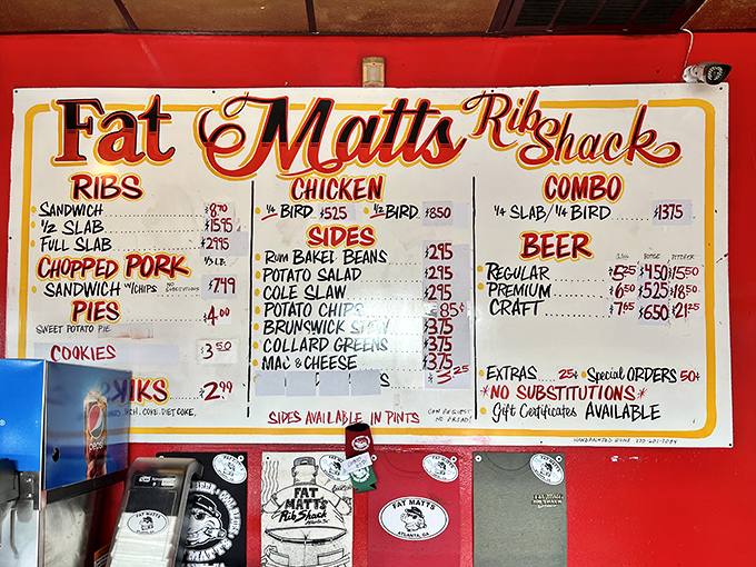 The no-frills menu board tells you everything you need to know&mdash;life's complicated enough without fancy food descriptions.