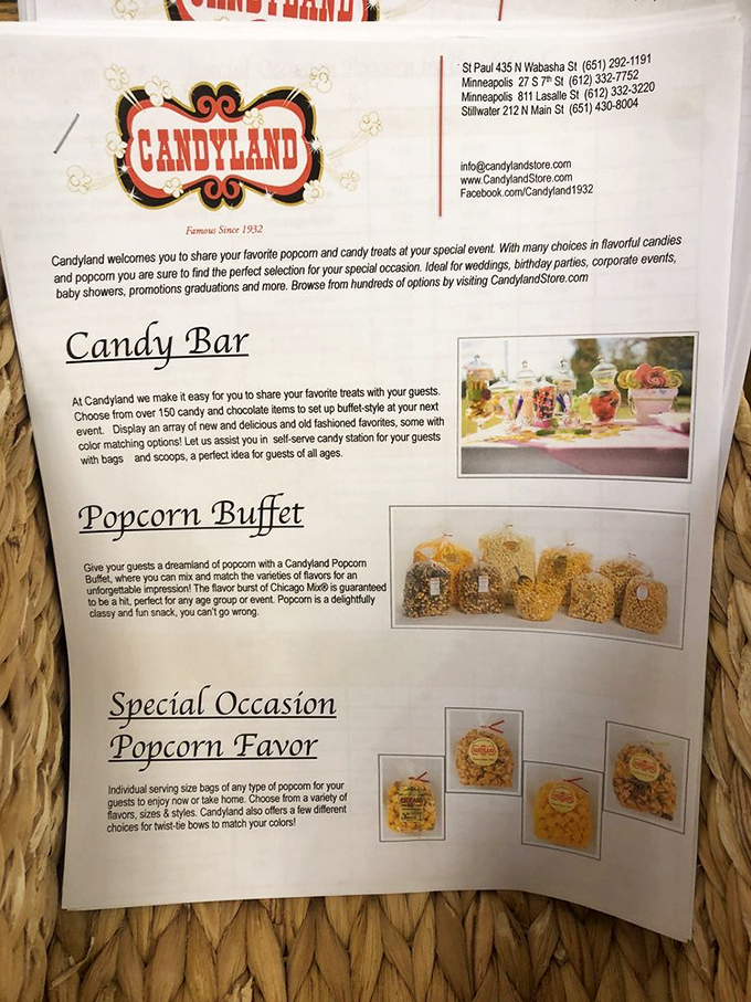 Not just candy &ndash; Candyland offers sweet solutions for life's celebrations with candy bars and popcorn buffets that make wedding cake look boring.