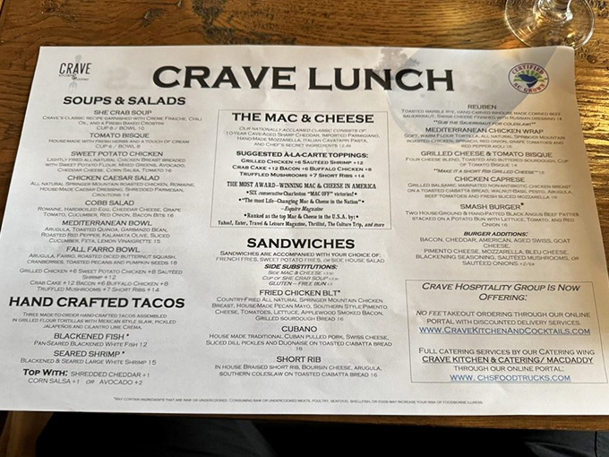 When a menu boldly declares "THE MOST AWARD-WINNING MAC & CHEESE IN AMERICA," you don't argue—you just order and prepare for bliss.